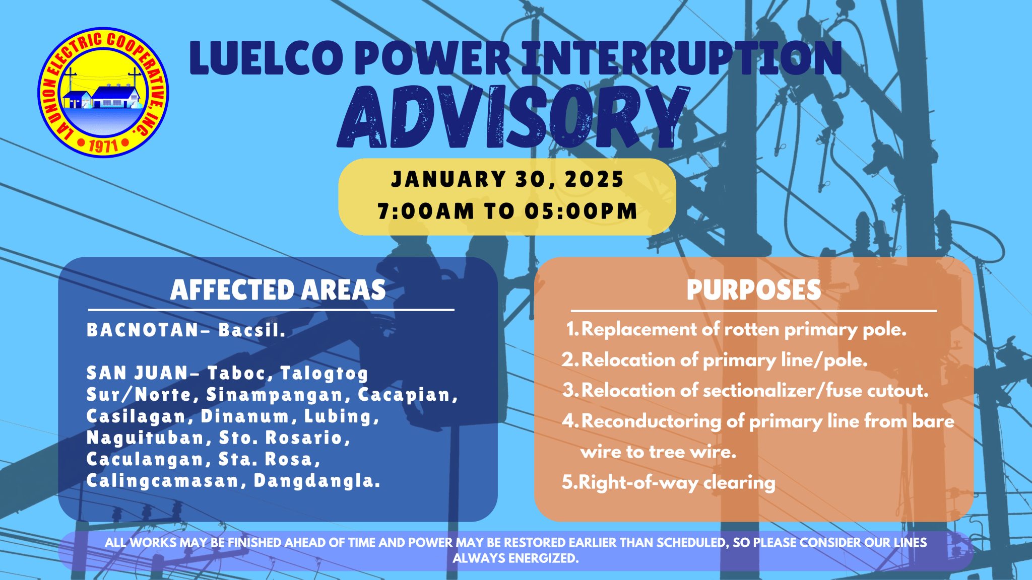 LUELCO – La Union Electric Cooperative, Inc.