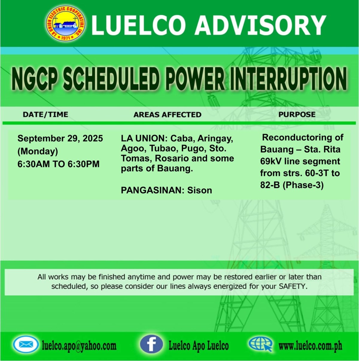 LUELCO – La Union Electric Cooperative, Inc.